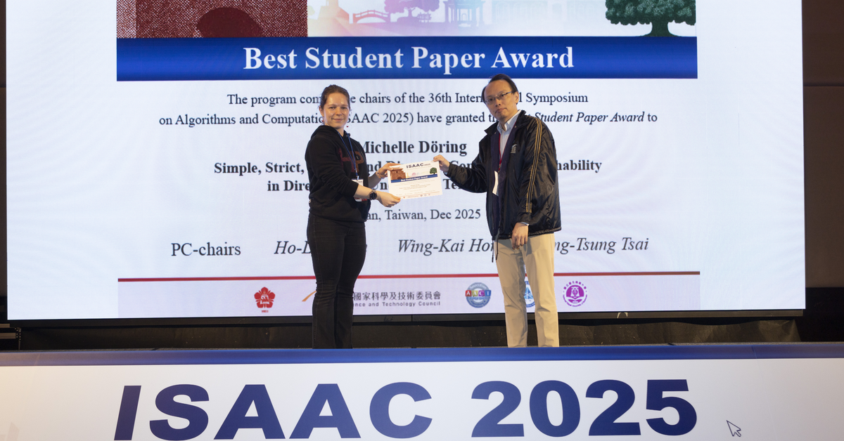 Best Student Paper Award für Michelle Döring